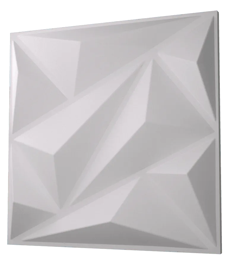 Anigma 3D PVC Wall Panels, Polygons Shape, Black/White, Easy ...