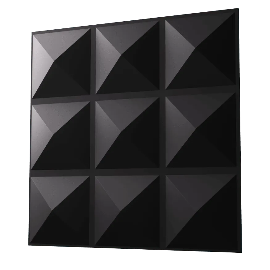 Anigma 3D PVC Wall Panels, Pyramids Shape, Black/White, Easy ...