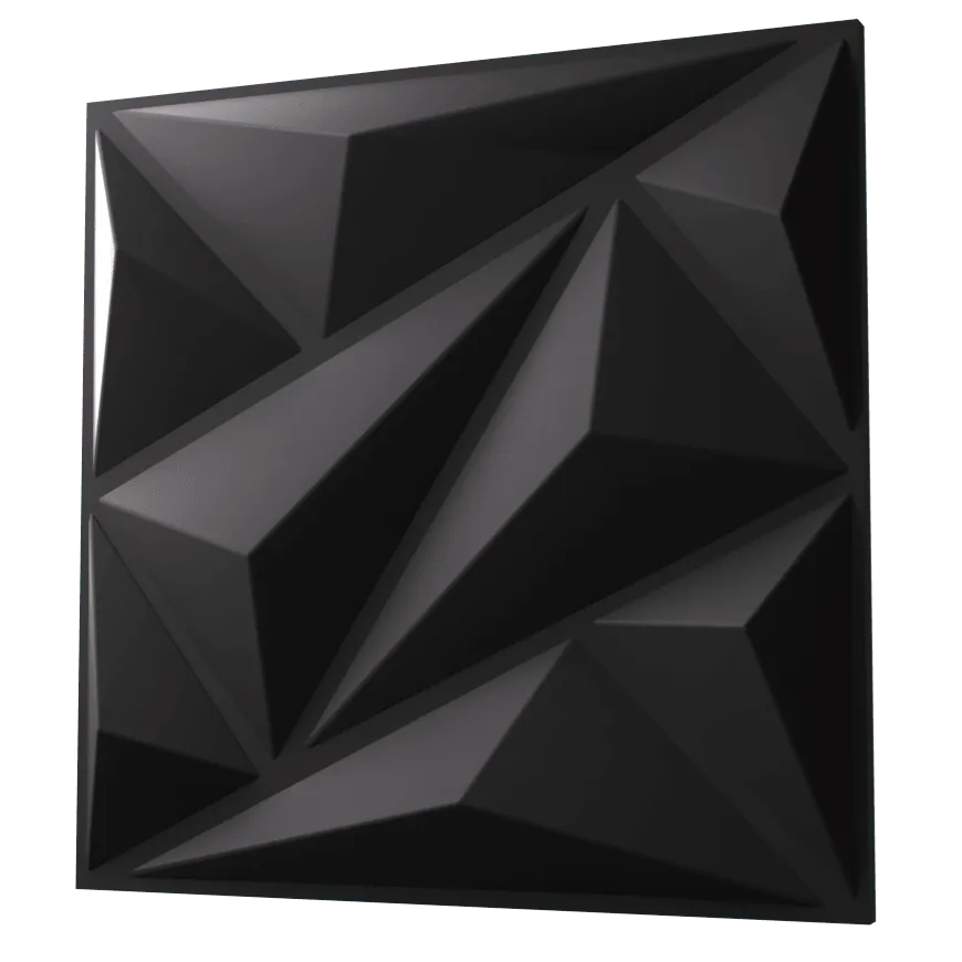 Anigma 3D PVC Wall Panels, Polygons Shape, Black/White, Easy ...